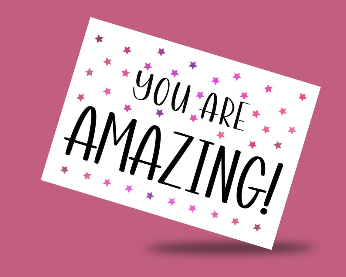 Congratulations Card You Are Amazing Suitable for Many - Etsy Finland