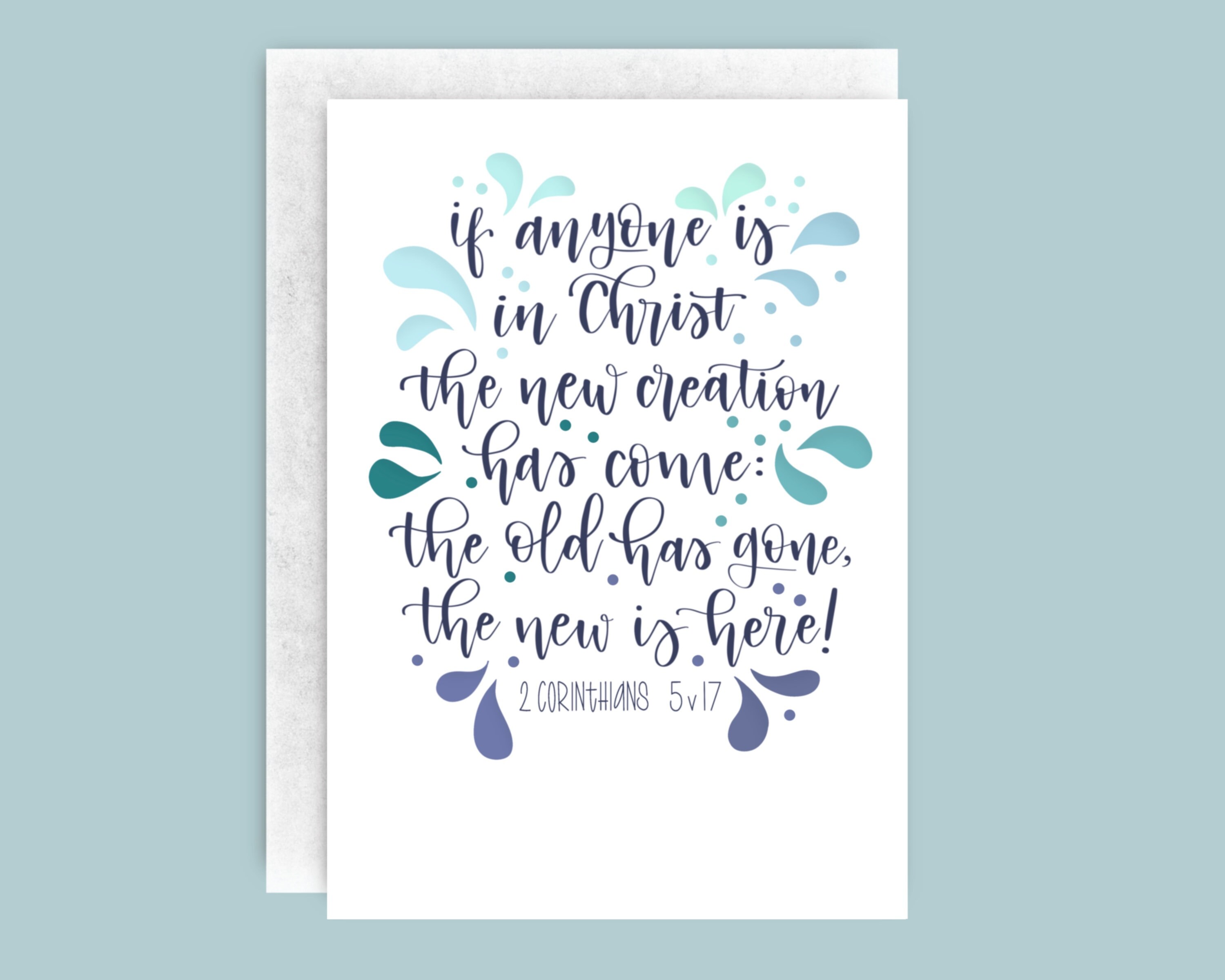 Baptism Card Adult Baptism Card Bible Verse Christian - Etsy UK