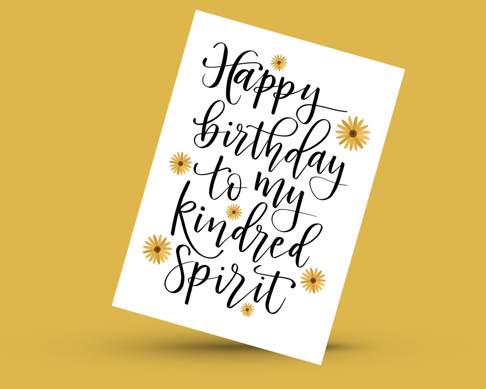 Birthday Card Happy Birthday to My Kindred Spirit - Etsy