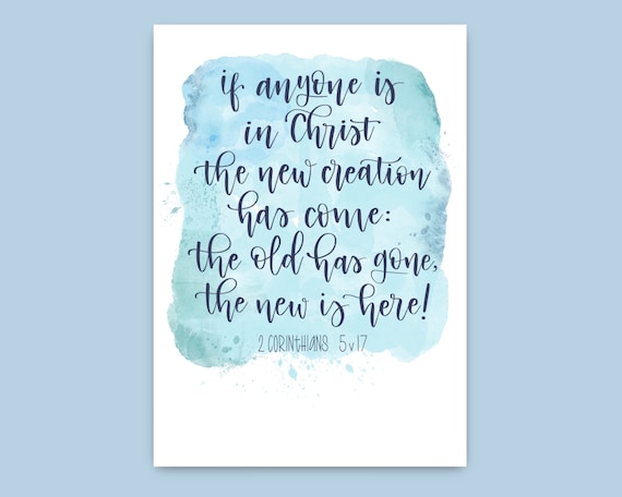 Baptism Card Adult Baptism Card Bible Verse Christian | Etsy