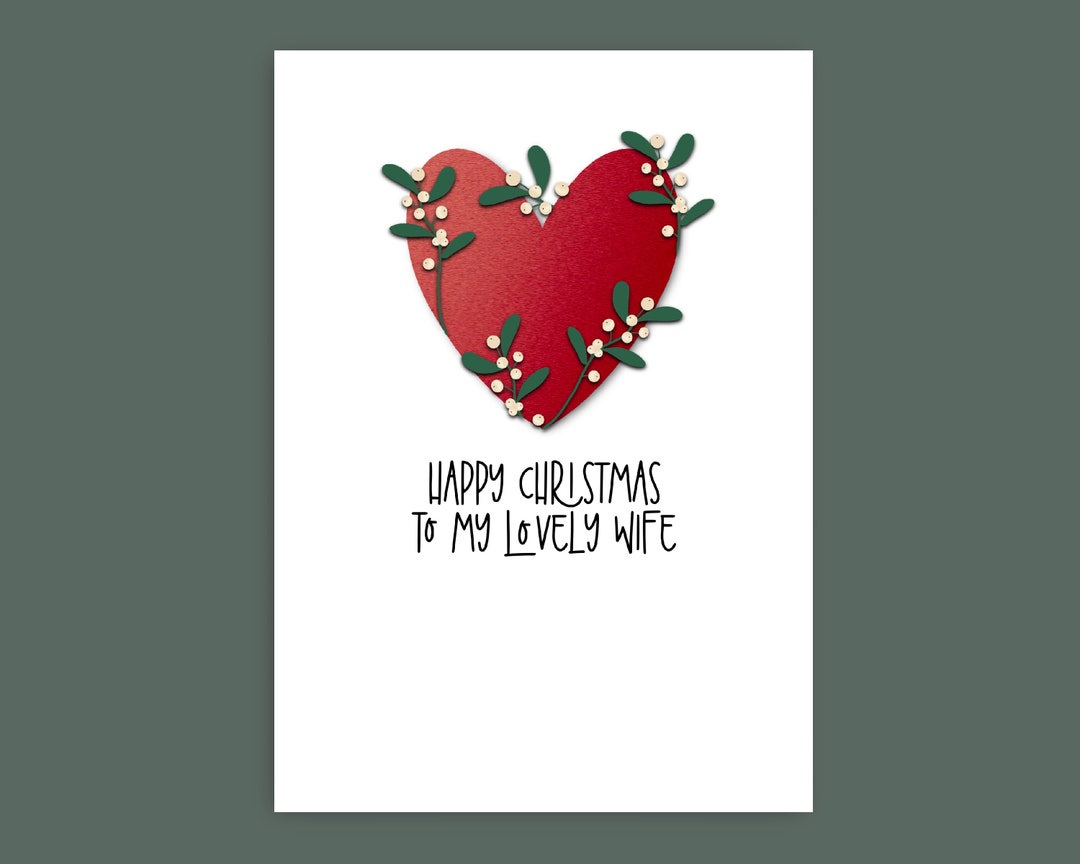 Wife Christmas Card Happy Christmas to My Lovely Wife Love to You Every ...