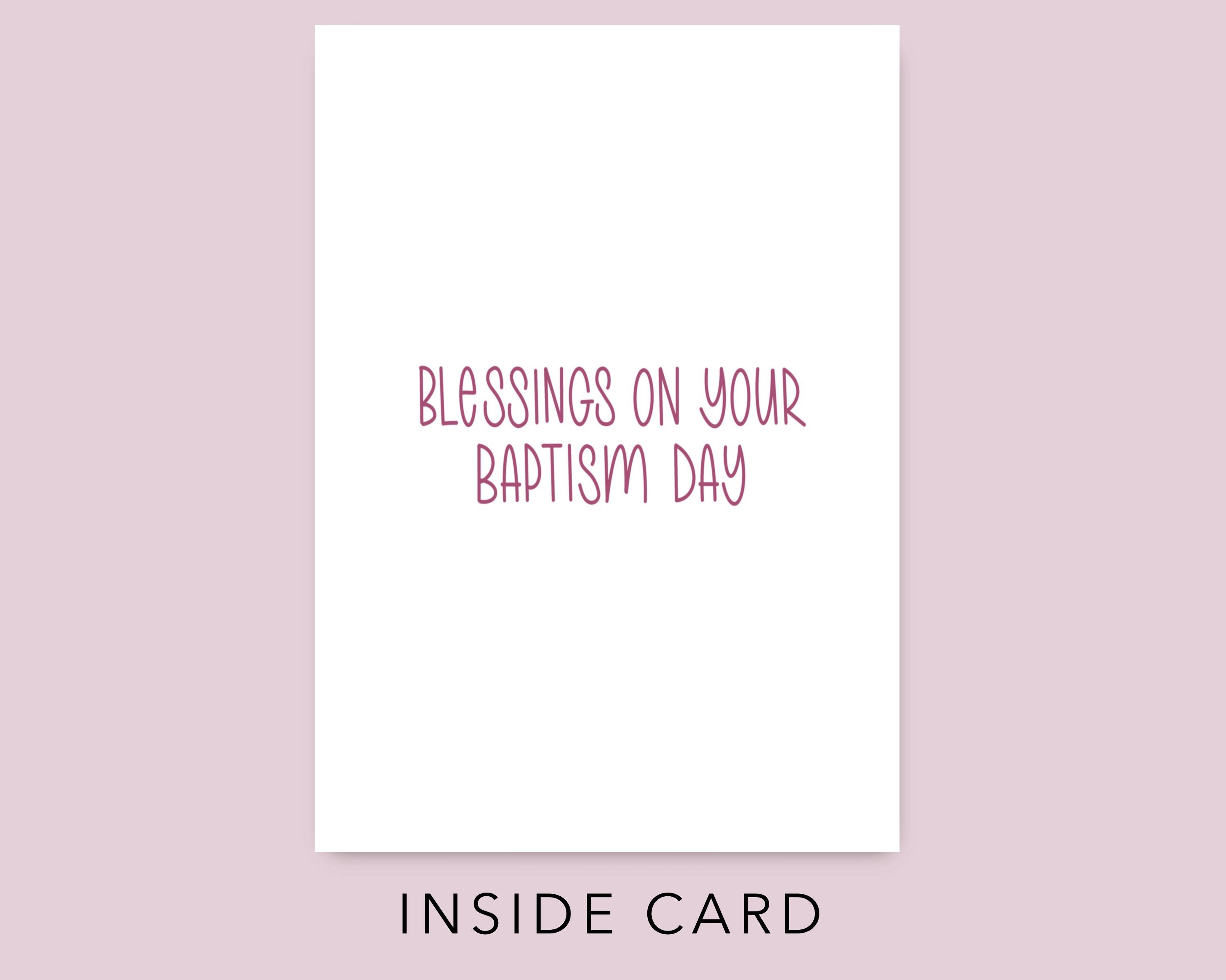 Baptism Card Adult Baptism Card Bible Verse Christian Card New Creation ...