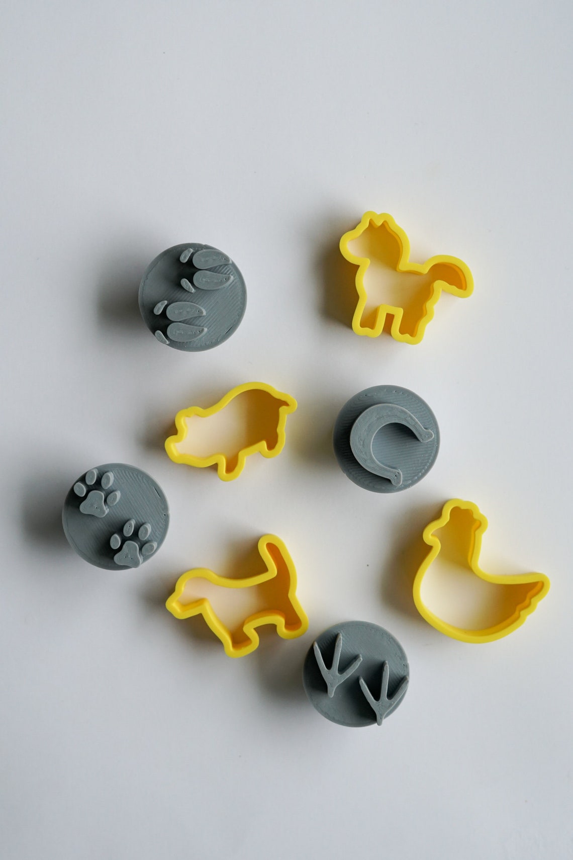 Large Set Farm Animals FOOTPRINTS Stencil+stamp= Teach Kids to ...