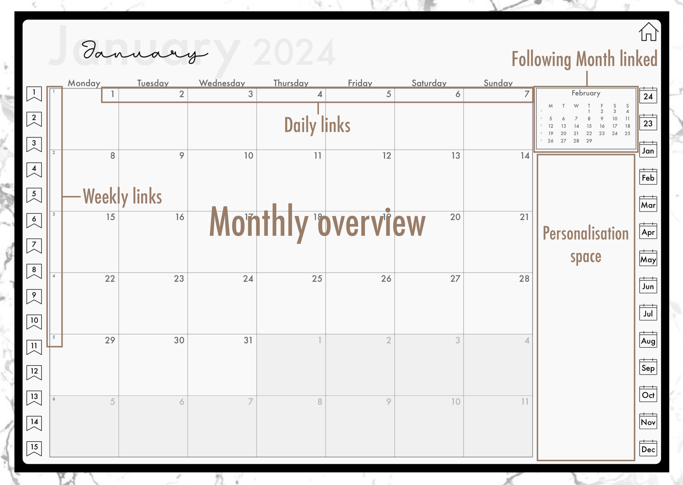 Simply Plan 2024 Planner, 2024 Zoomnotes Digital Planner, 2024 PDF ...
