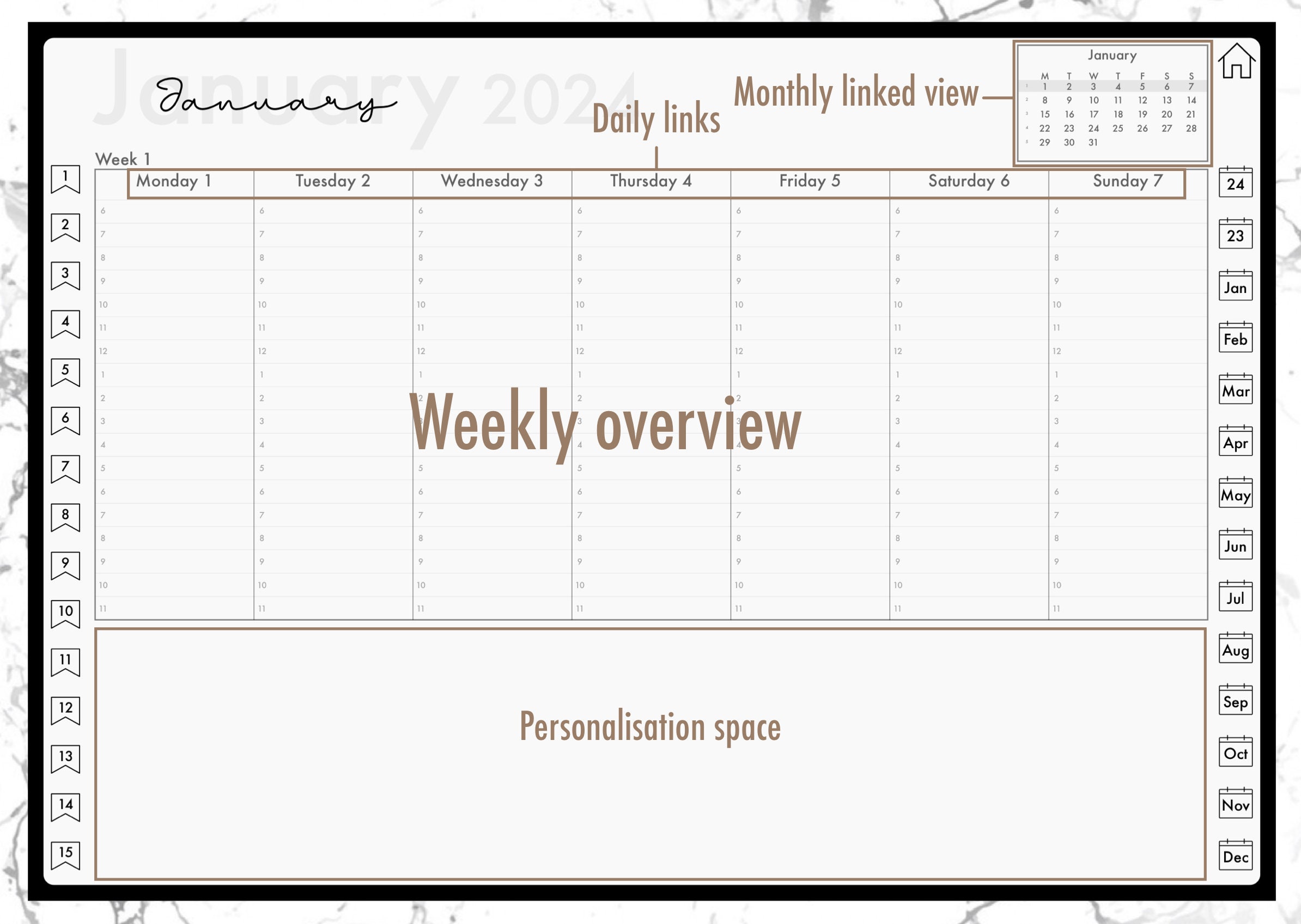 Simply Plan 2024 Planner, 2024 Zoomnotes Digital Planner, 2024 PDF ...