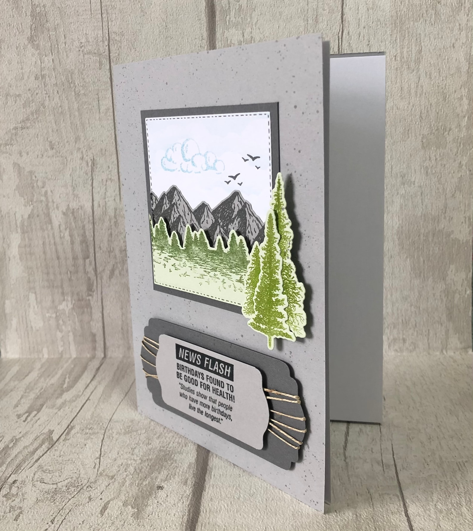 Mountain birthday card Scenic card mountain card Birthday | Etsy