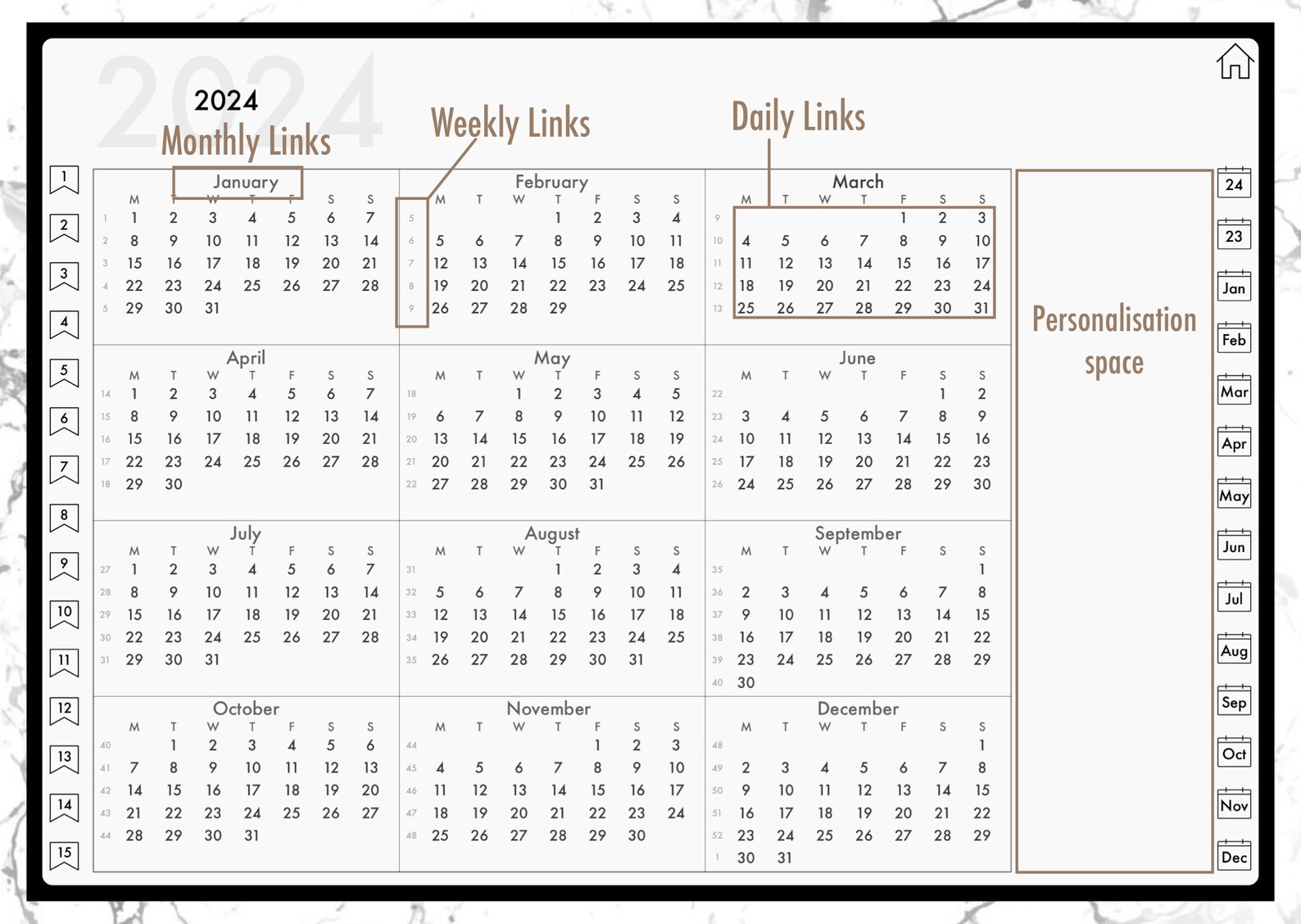 Simply Plan 2024 Planner, 2024 Zoomnotes Digital Planner, 2024 PDF ...