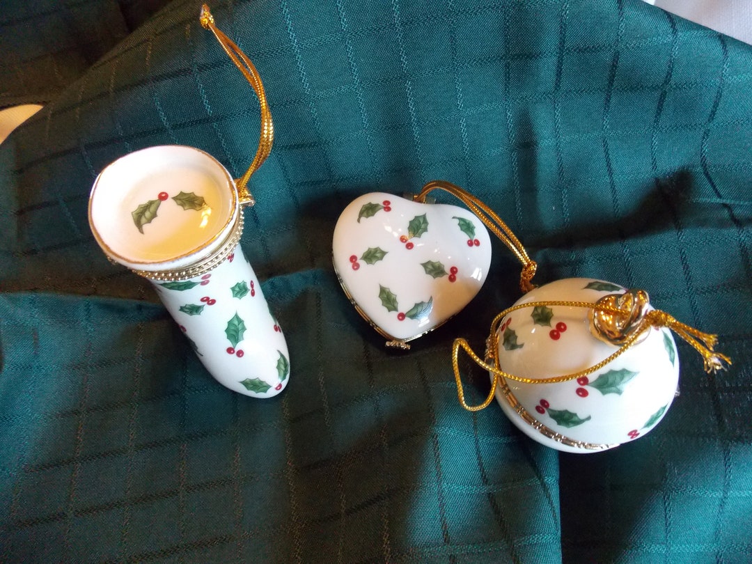 Victorian Christmas Ornaments, Trinket/gift Box, Set of 3, Formalities ...