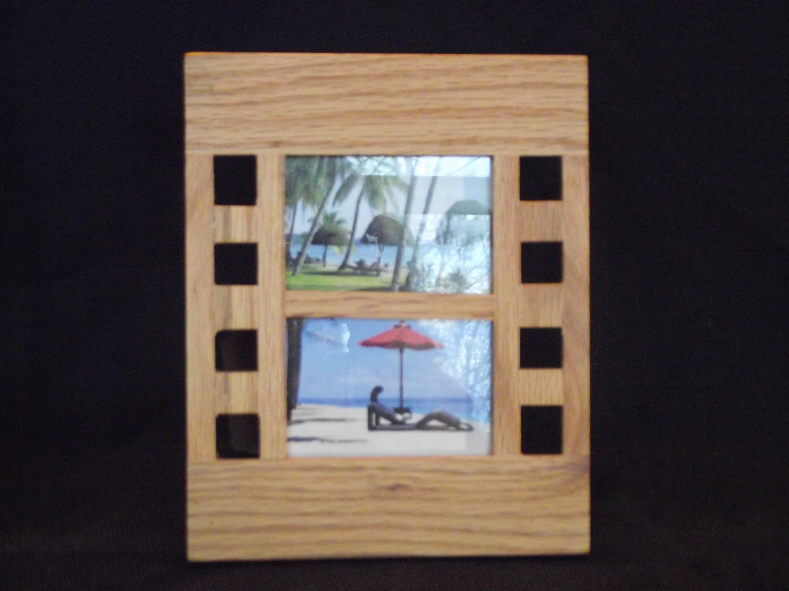 Modern Wood Photo Frame, Geometric Style, Dual Frame, 3.5” X 2.5” - Etsy