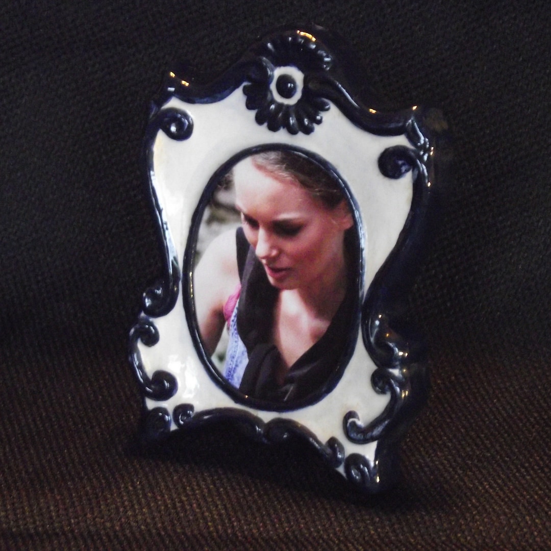 Ceramic Photo Frame, Hand Painted Photo Frame, 3” X 3” Photo - Etsy