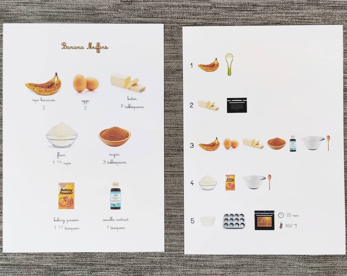 Visual Recipes for Peanut Butter and Jelly Sandwich and More - Etsy