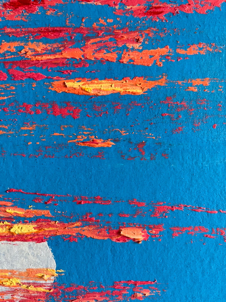 Boat Oil Painting Pink Sunset Painting Seascape Painting Pink Sunset ...