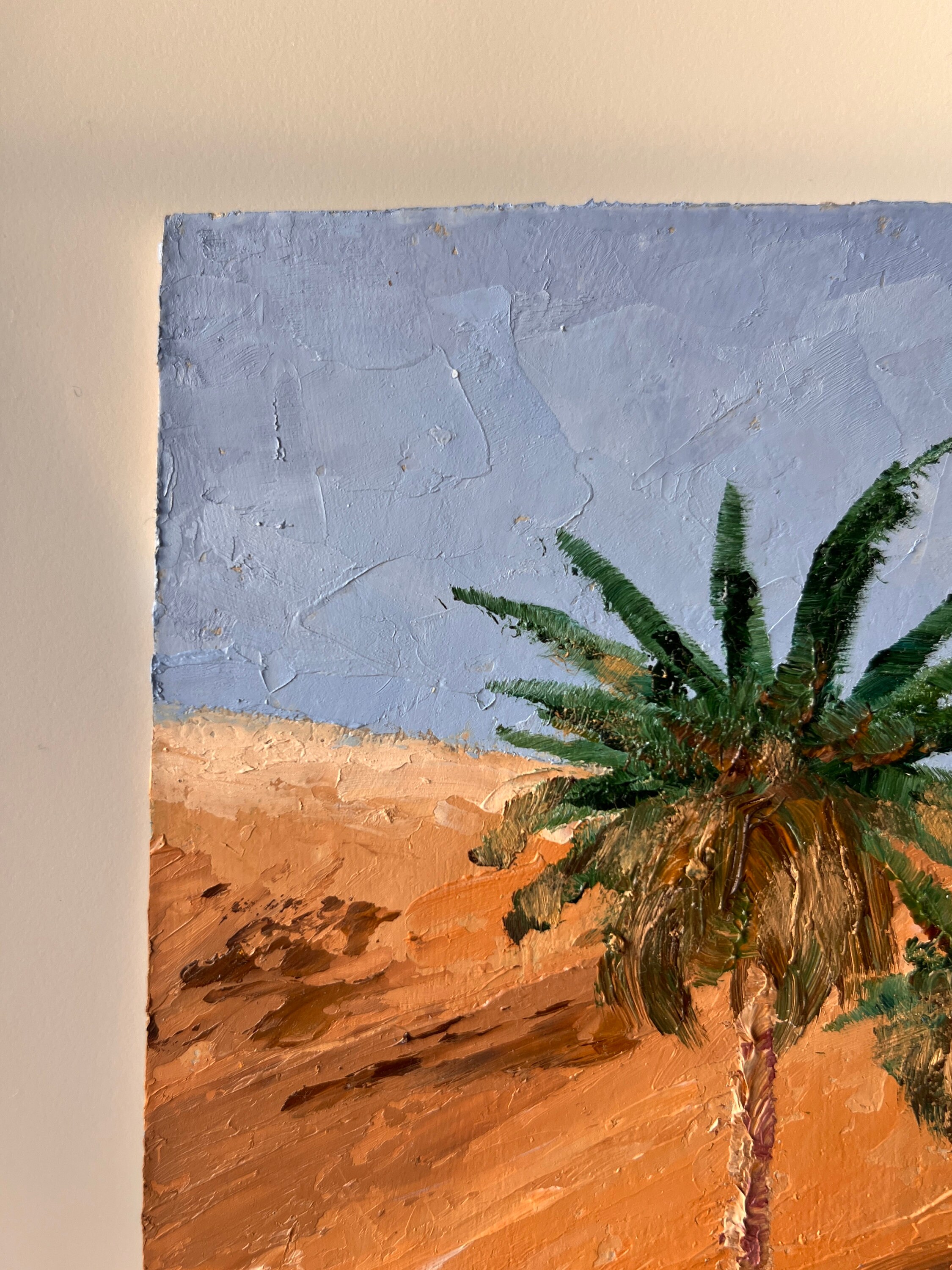 Desert Oil Painting Oasis Art Landscape Hand Made Painting - Etsy