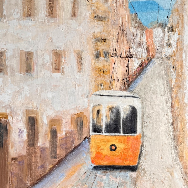 Lisbon Oil Painting - Etsy