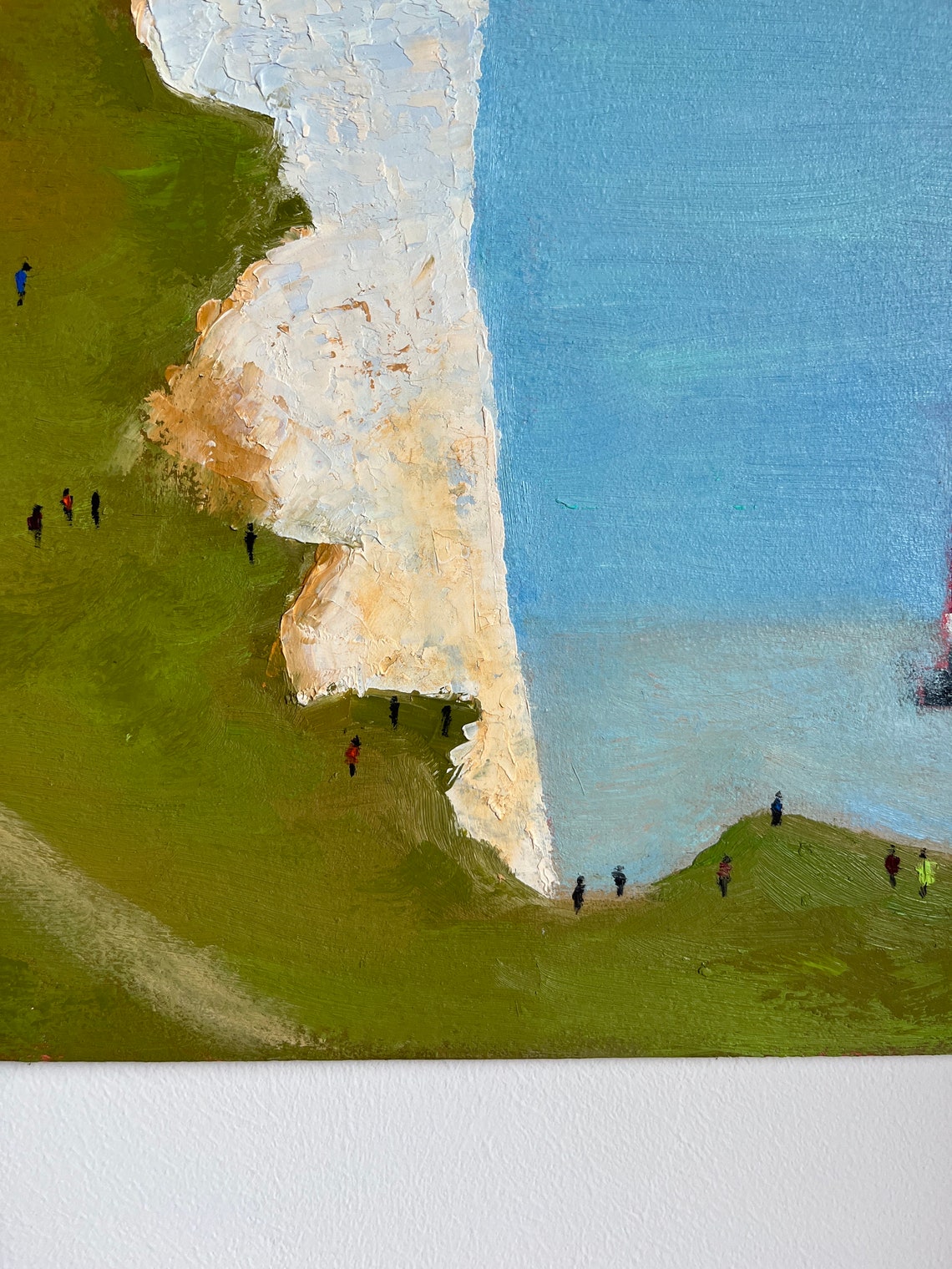 Beach Head Lighthouse Oil Painting Seascape Original Art Lighthouse ...
