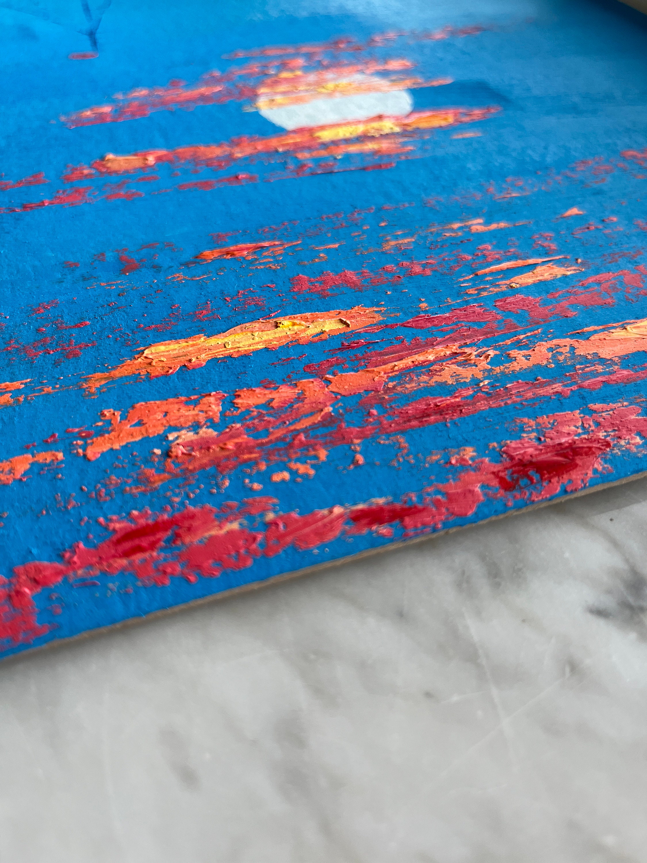 Boat Oil Painting Pink Sunset Painting Seascape Painting Pink Sunset ...