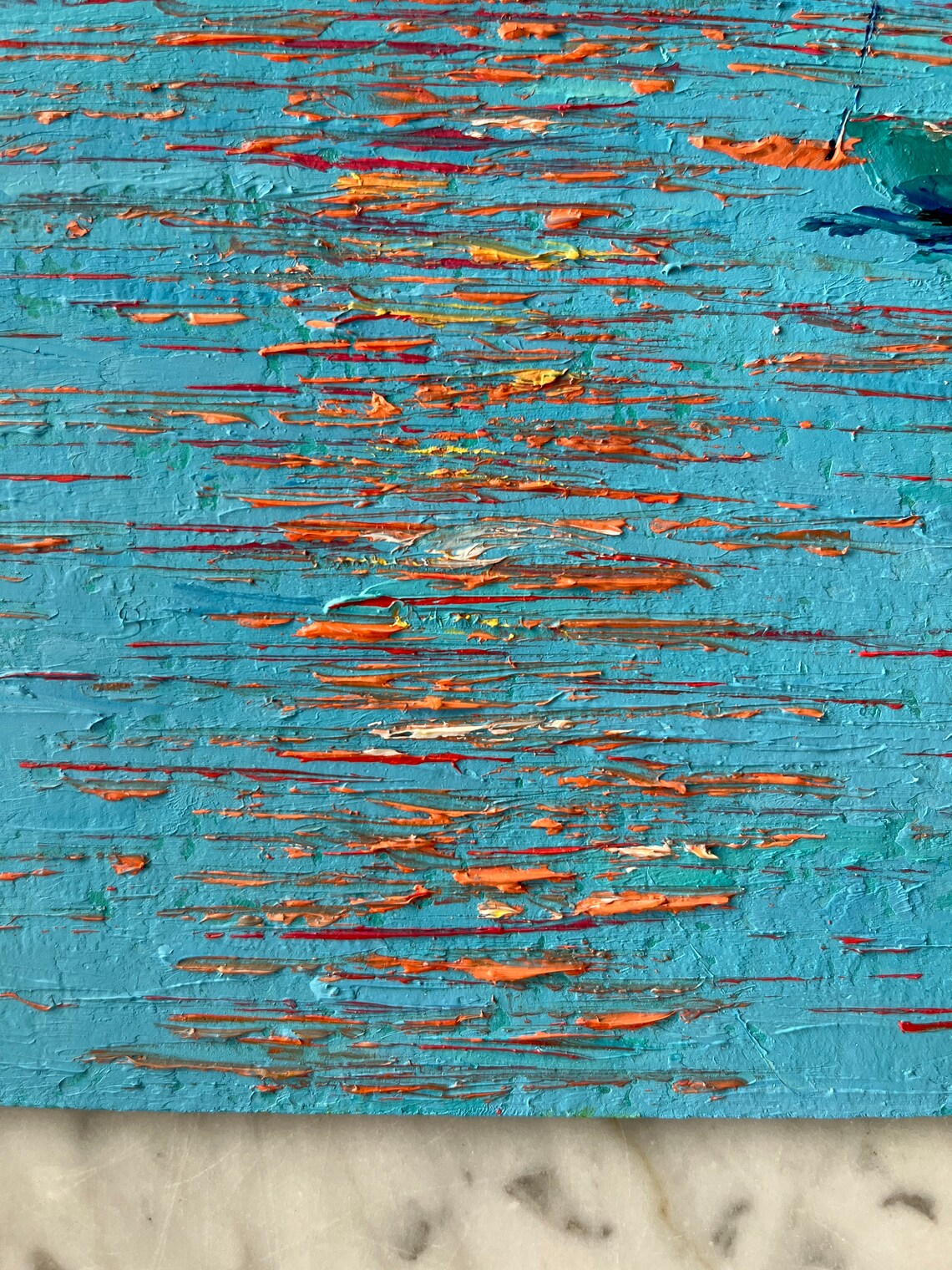 Boat Oil Painting Pink Sunset Painting Seascape Painting Pink Sunset ...