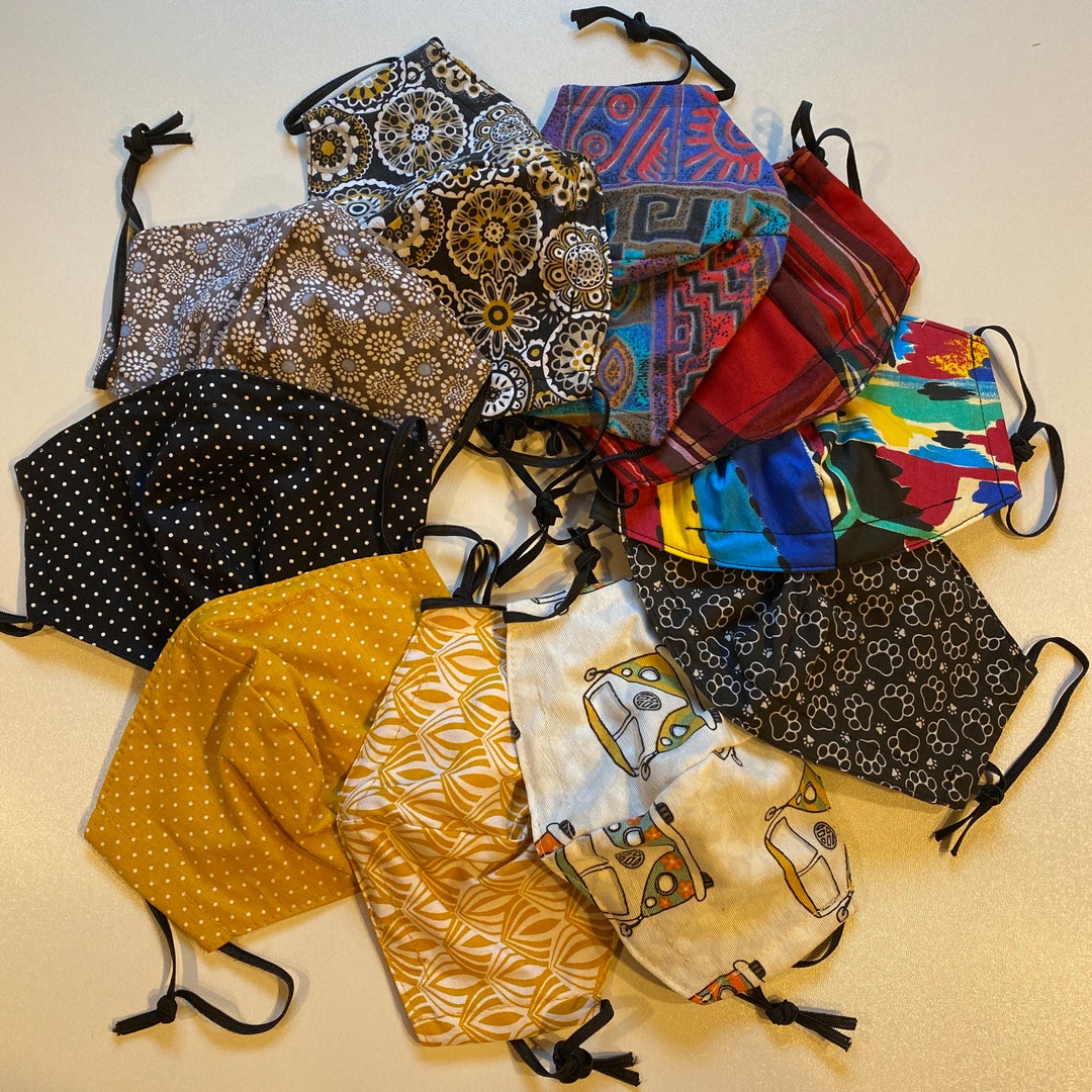 Face Masks With Filter and Nose Clip Handmade Face Masks / Mouth Mask ...