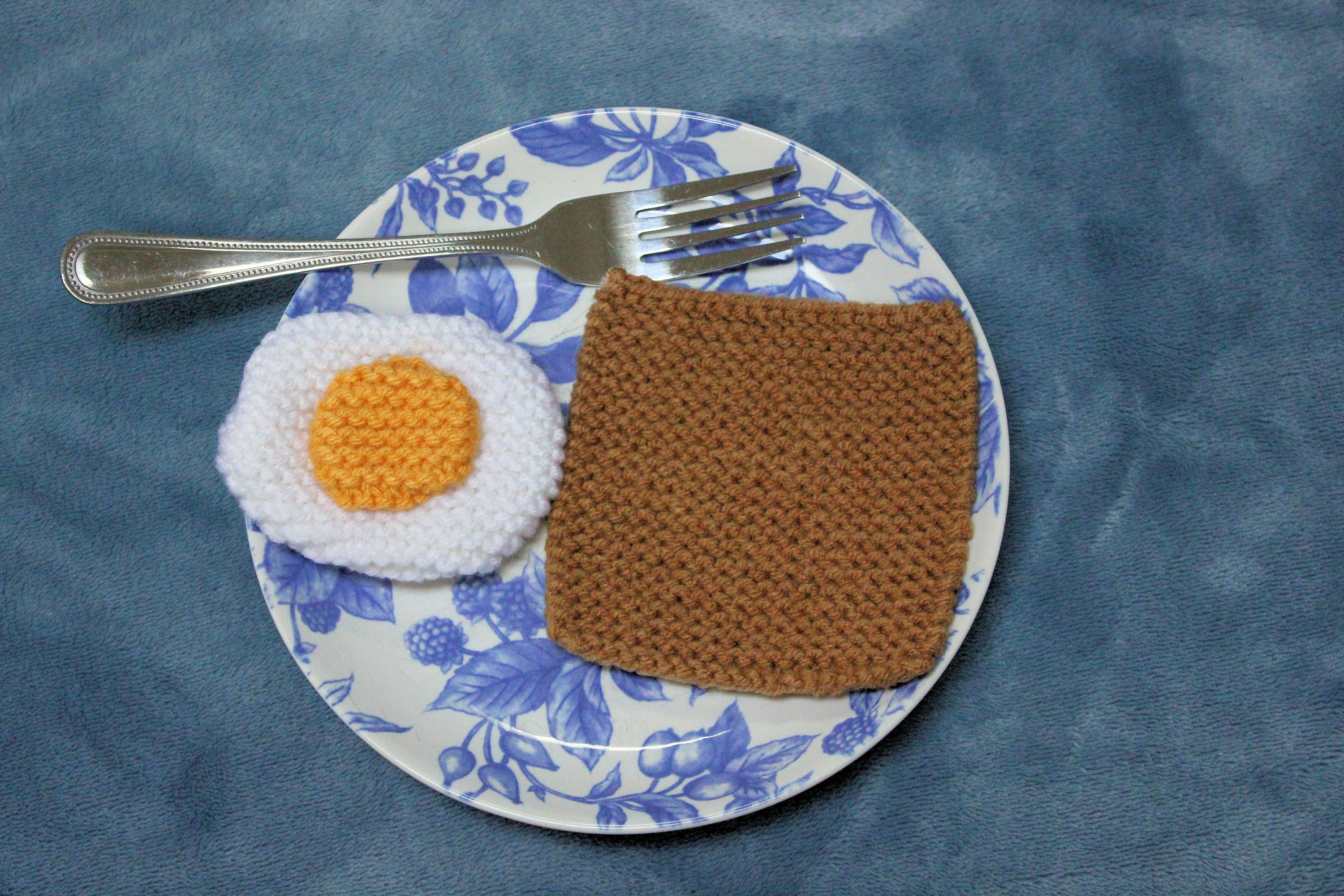Knit Play Food: Fried Egg on Toast - Etsy