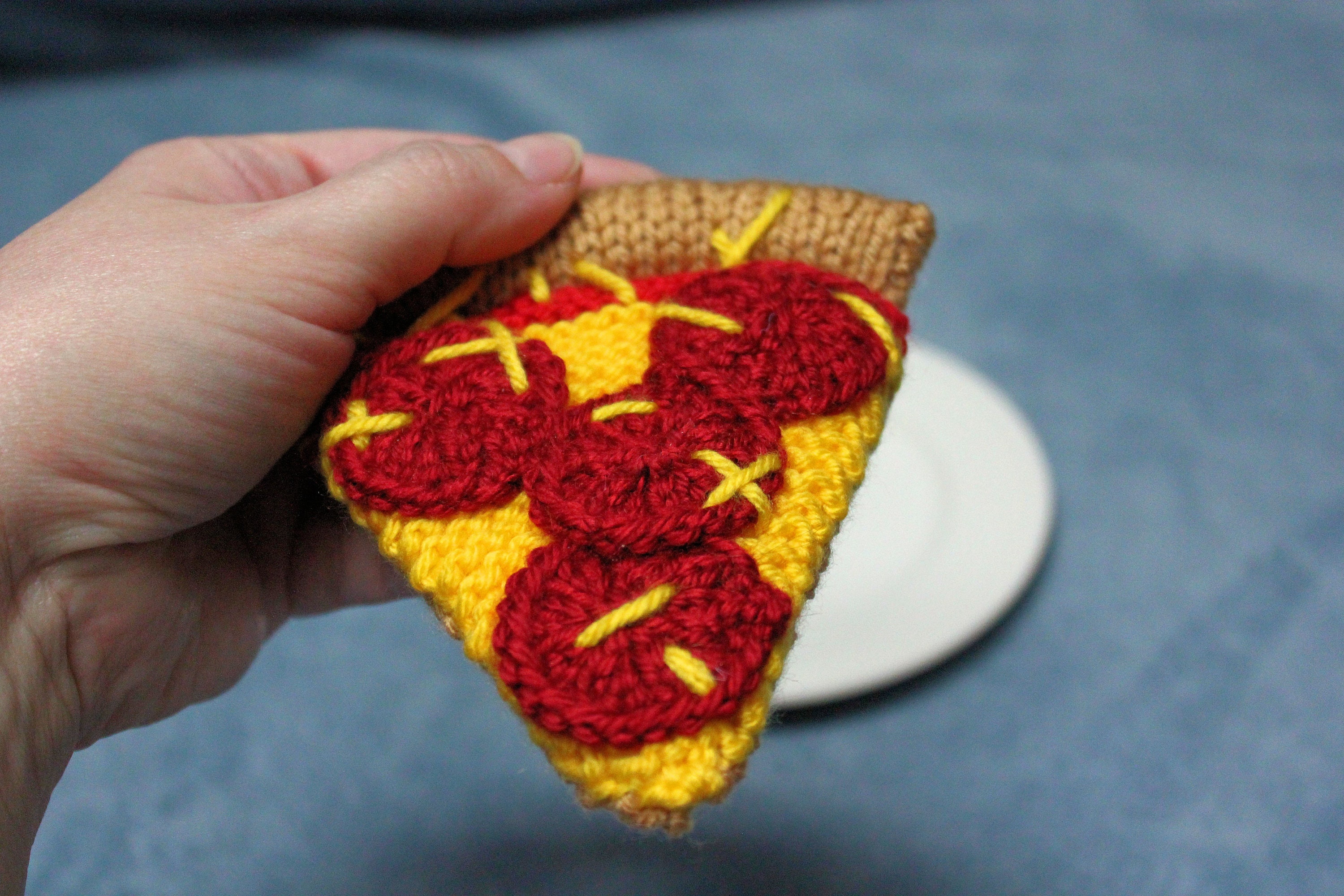Knitted Pizza Slice Etsy