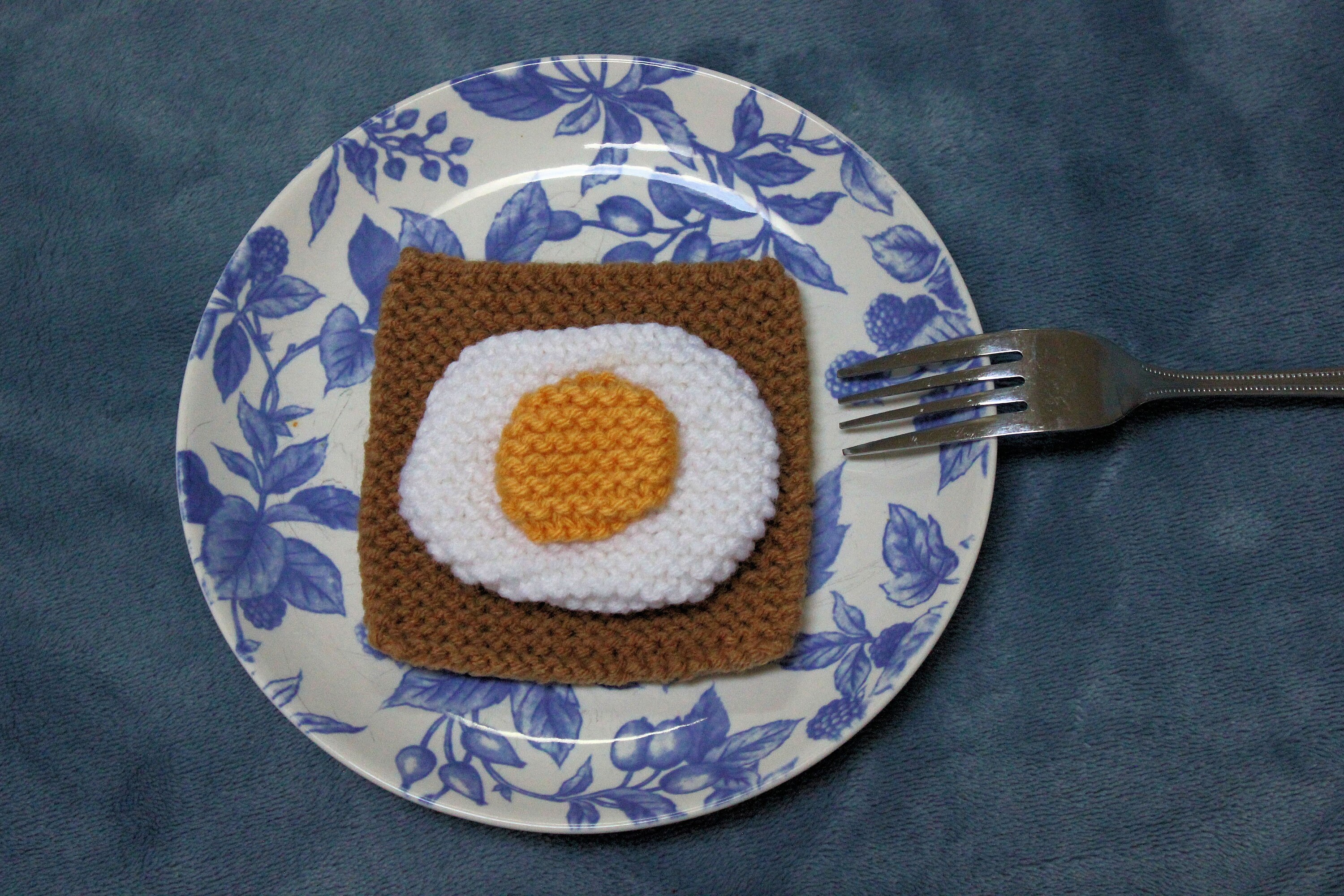 Knit Play Food: Fried Egg on Toast - Etsy