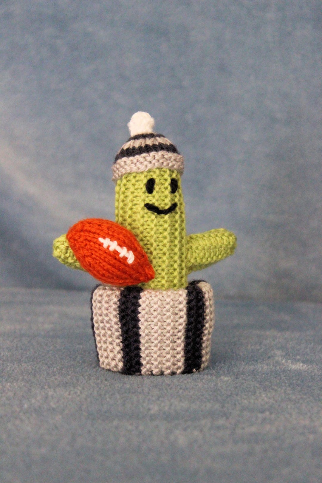 Knitted Football Cactus - Dallas Cowboys Team Colors - Etsy