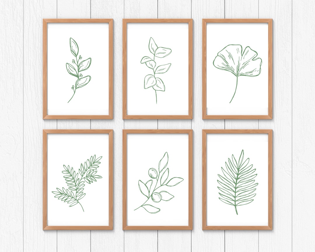 Set of 6 Botanical Prints - Etsy