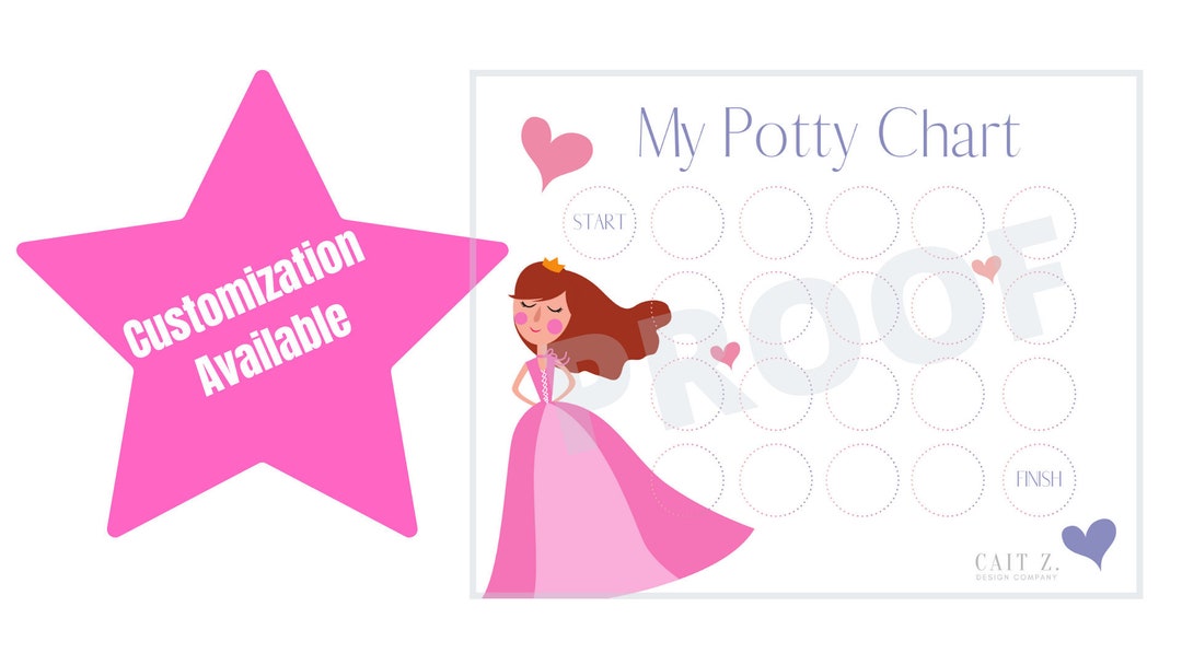 Princess Potty Training Reward Chart - Etsy