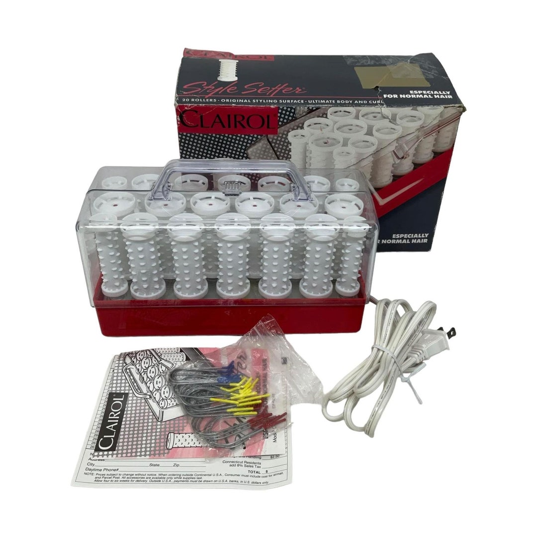 Clairol Style Setter Hot Rollers Hair Curlers C-20-1 Travel Pageant ...