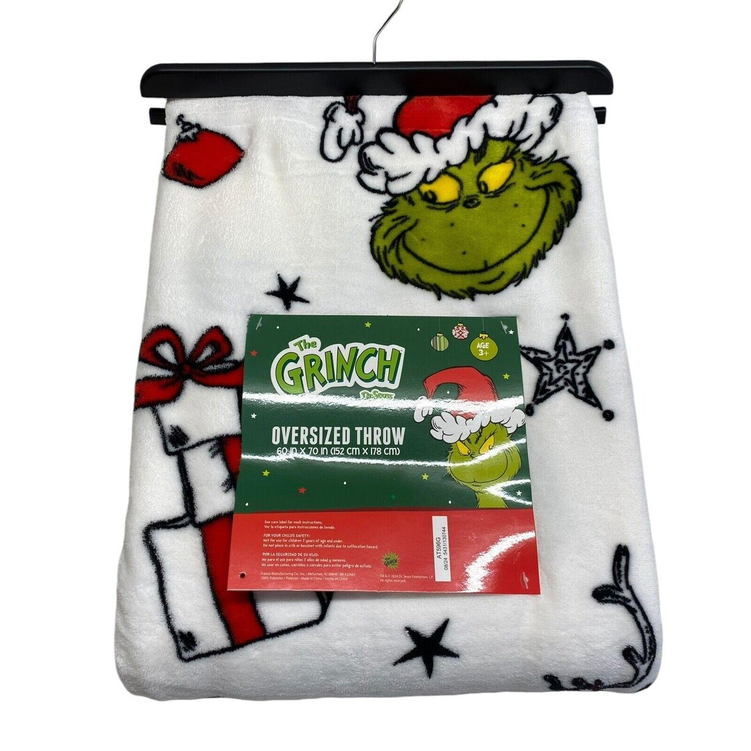 Dr. Seuss the Grinch and Max Christmas Throw Blanket 60x70 Cozy Holiday ...