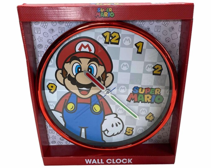 Nintendo Super Mario Round Wall Clock Analog Display Retro Game - Etsy