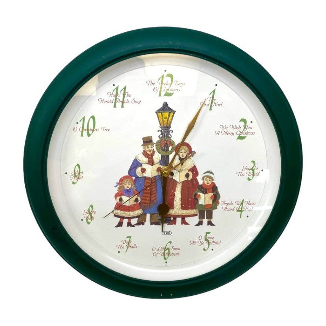 Tozaj Wall Singing Musical Round Clock Christmas Carols Carolers 13 ...