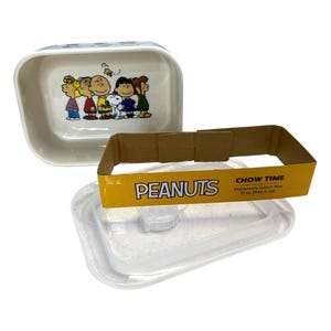 Peanuts Chow Time Snoopy Charlie Brown & Gang Stoneware Lunch Box Food ...