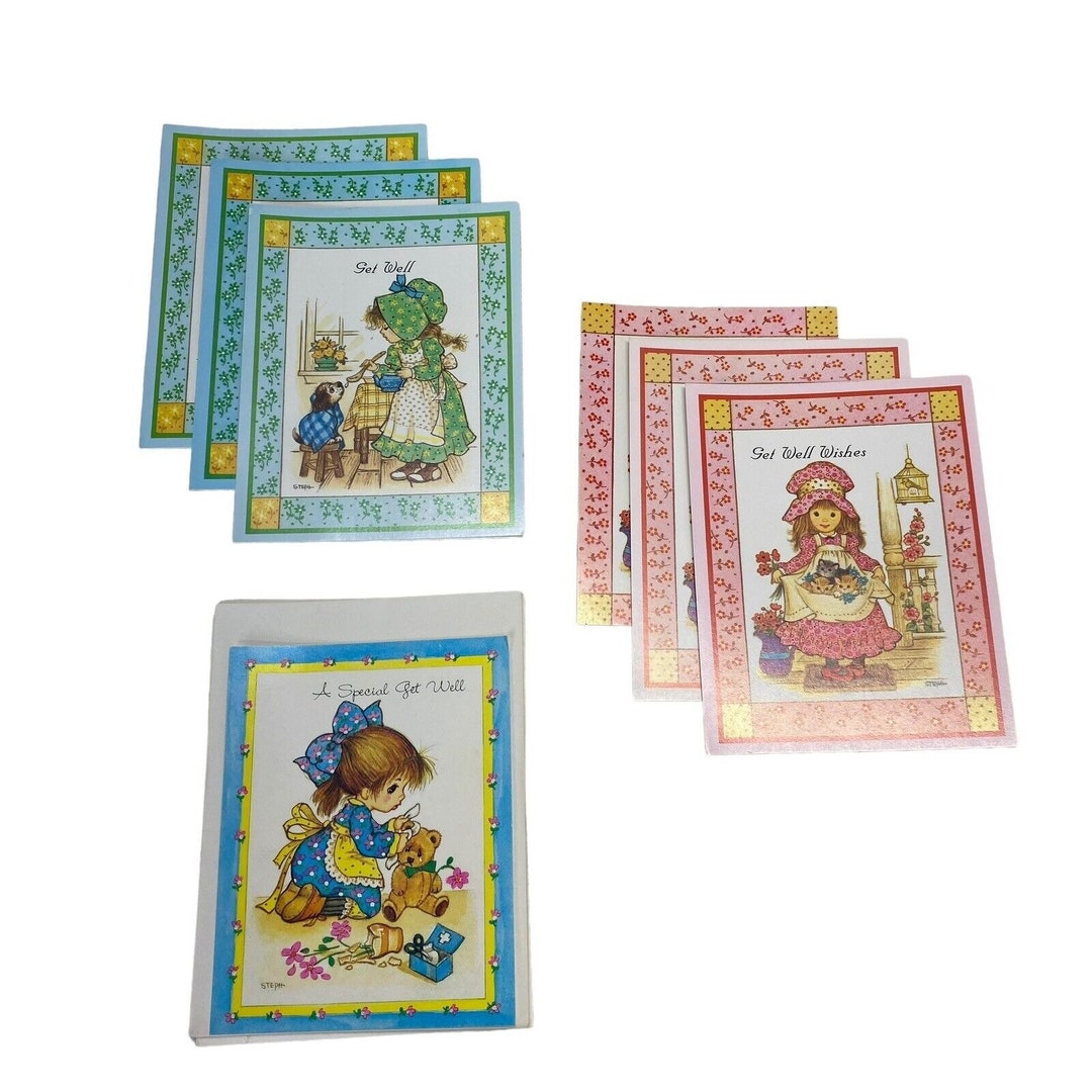 Lot of 7 Vintage Greeting Cards Bonnets and Blessings by the Good ...