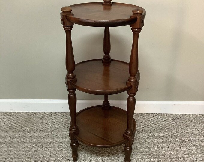 Ethan Allen Night Table Stand 3-tier Plant Old Tavern Pattern Vintage ...