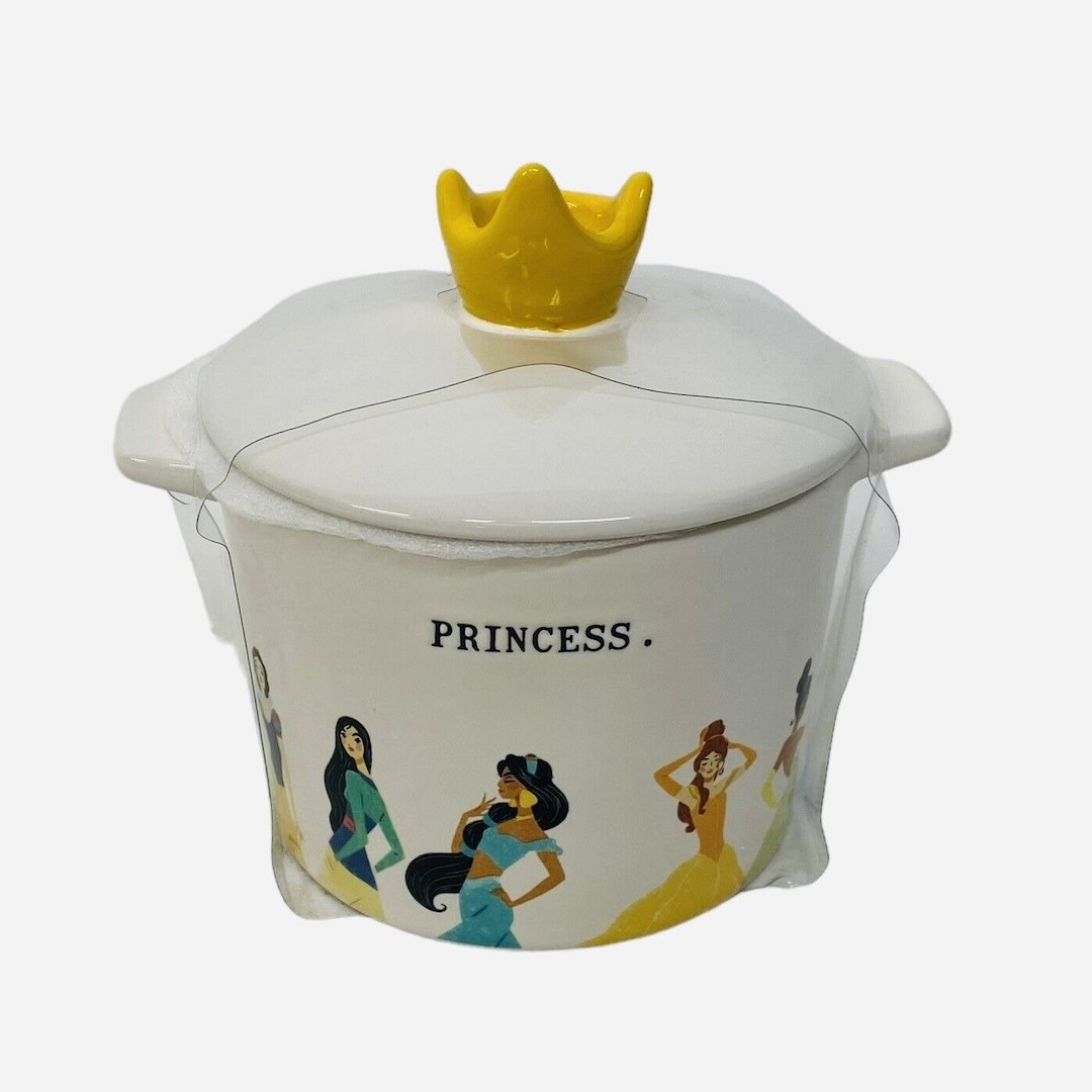 Rae Dunn Disney Princess Collection Mini Pot Baking Dish W/ Crown Lid ...