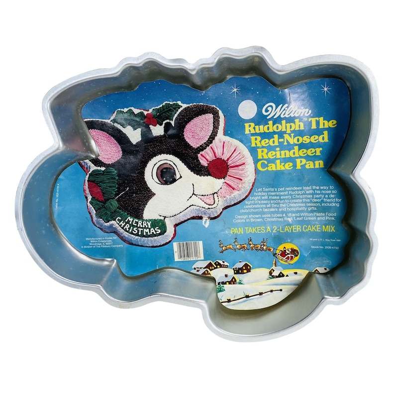 Wilton Rudolph Red-nosed Reindeer Cake Pan - Aluminum Christmas ...