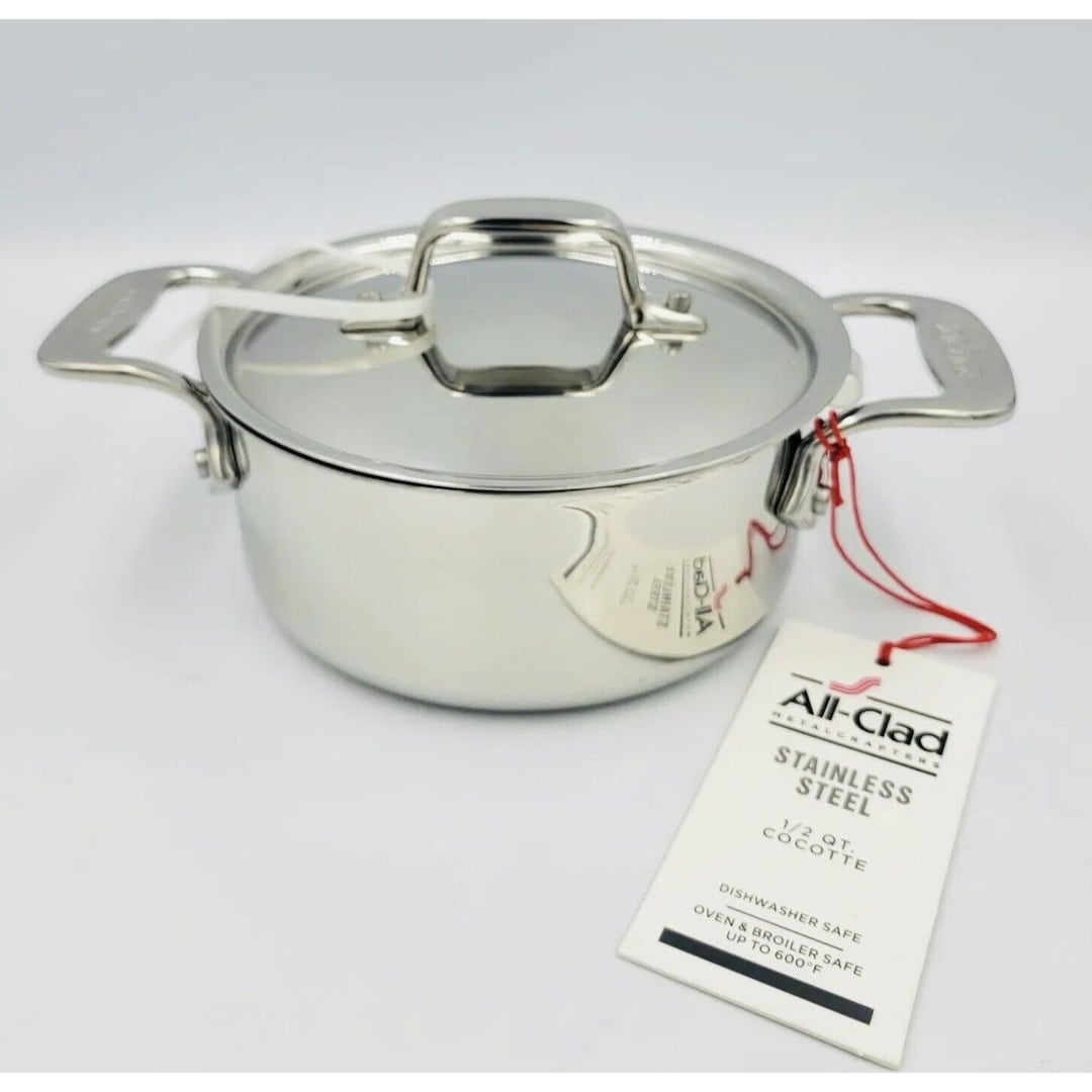 All-clad 0.5 Qt Stainless Steel Cocotte Mini Pot With Lid BRAND NEW ...
