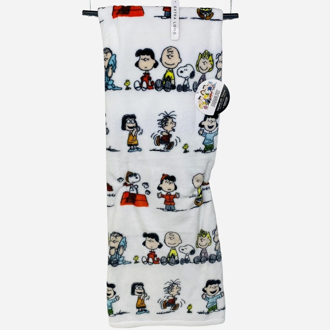 Peanuts Charlie Brown Sally Woodstock Gang Plush Throw Blanket 60x70 - Etsy