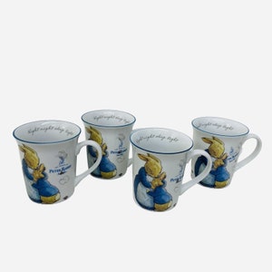 BEATRIX POTTER Peter Rabbit Classic Spring Easter Coffee Cup Mug Lot of ...