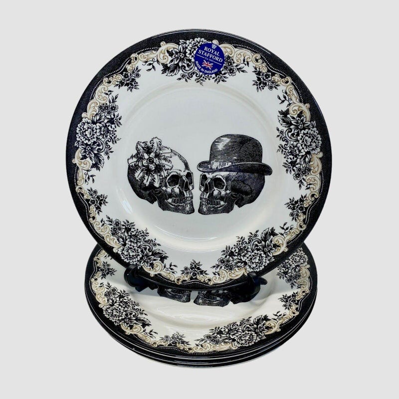 Skull Dinner Plates - Etsy