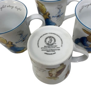 BEATRIX POTTER Peter Rabbit Classic Spring Easter Coffee Cup Mug Lot of ...