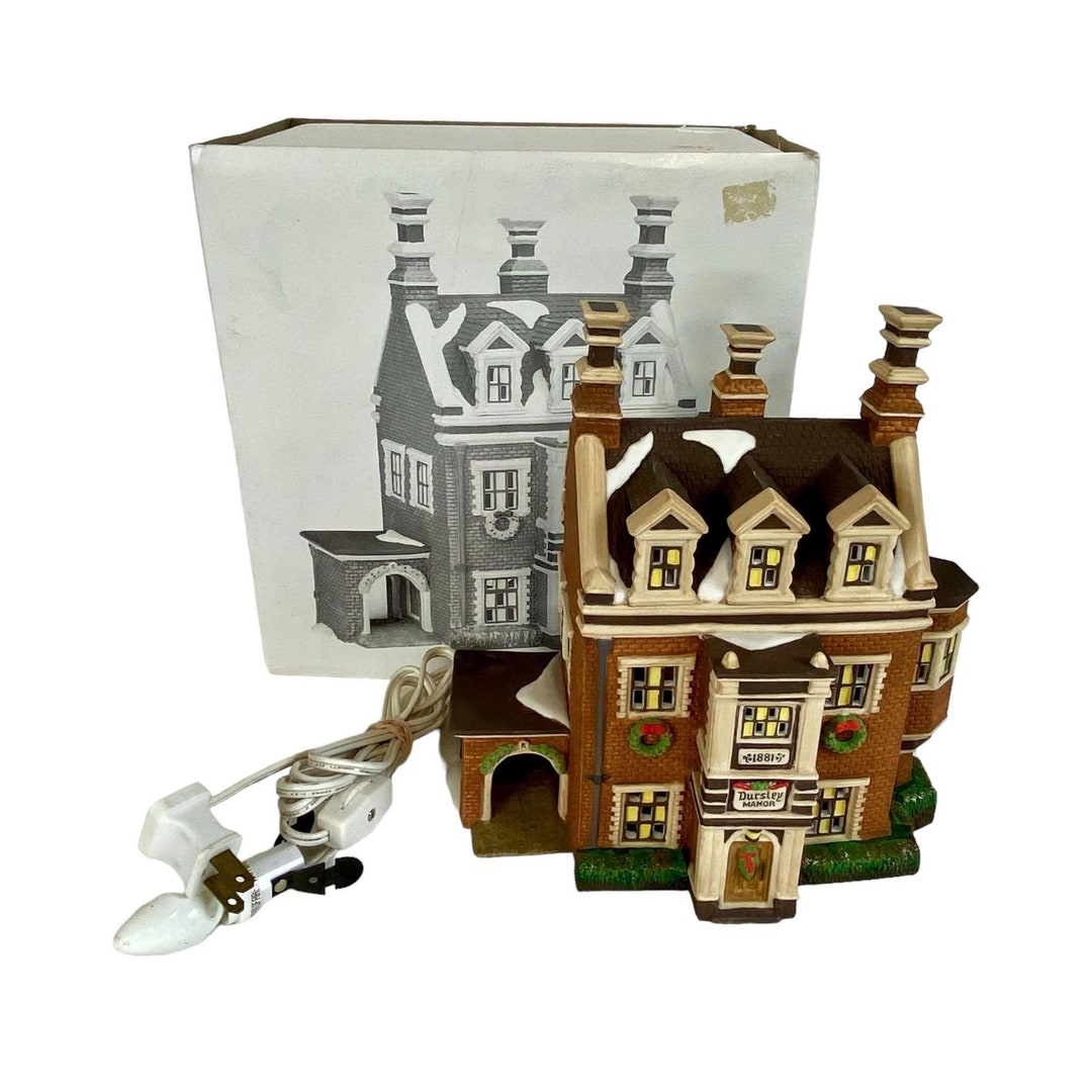 Dept 56 Dursley Manor Illuminated Dickens Village Mansion House Holiday ...