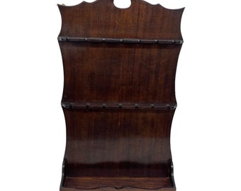 Wooden Wall Hanging Spoon Rack Collectors Display 12 Slots French ...