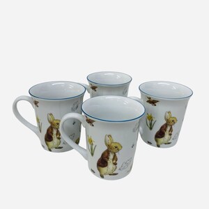 BEATRIX POTTER Peter Rabbit Classic Spring Easter Coffee Cup Mug Lot of ...