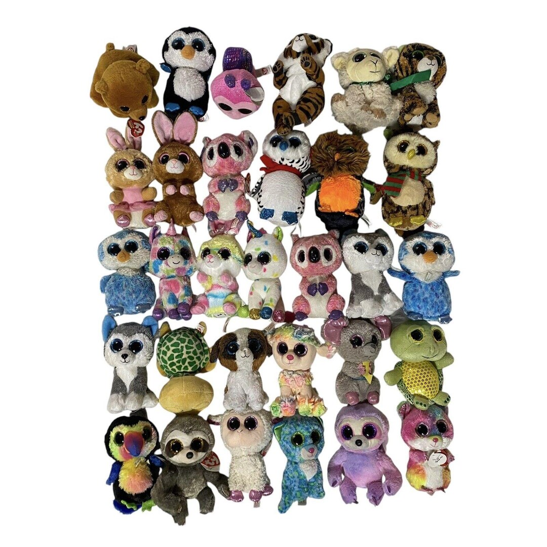 TY Beanie Boo Mixed Lot of 31 Plush Beanie Boos 7 Plush Toys Baby ...