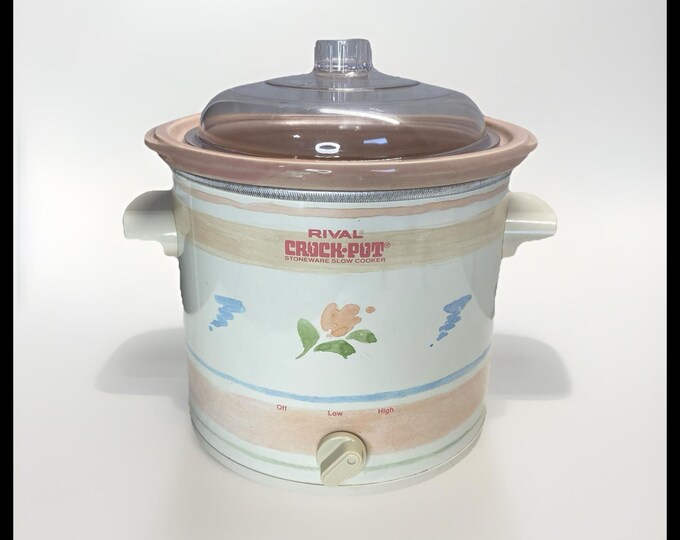 Brown & Beige Rival 1980's, Slow Cooker, Latice, Diamond Pattern Crock ...