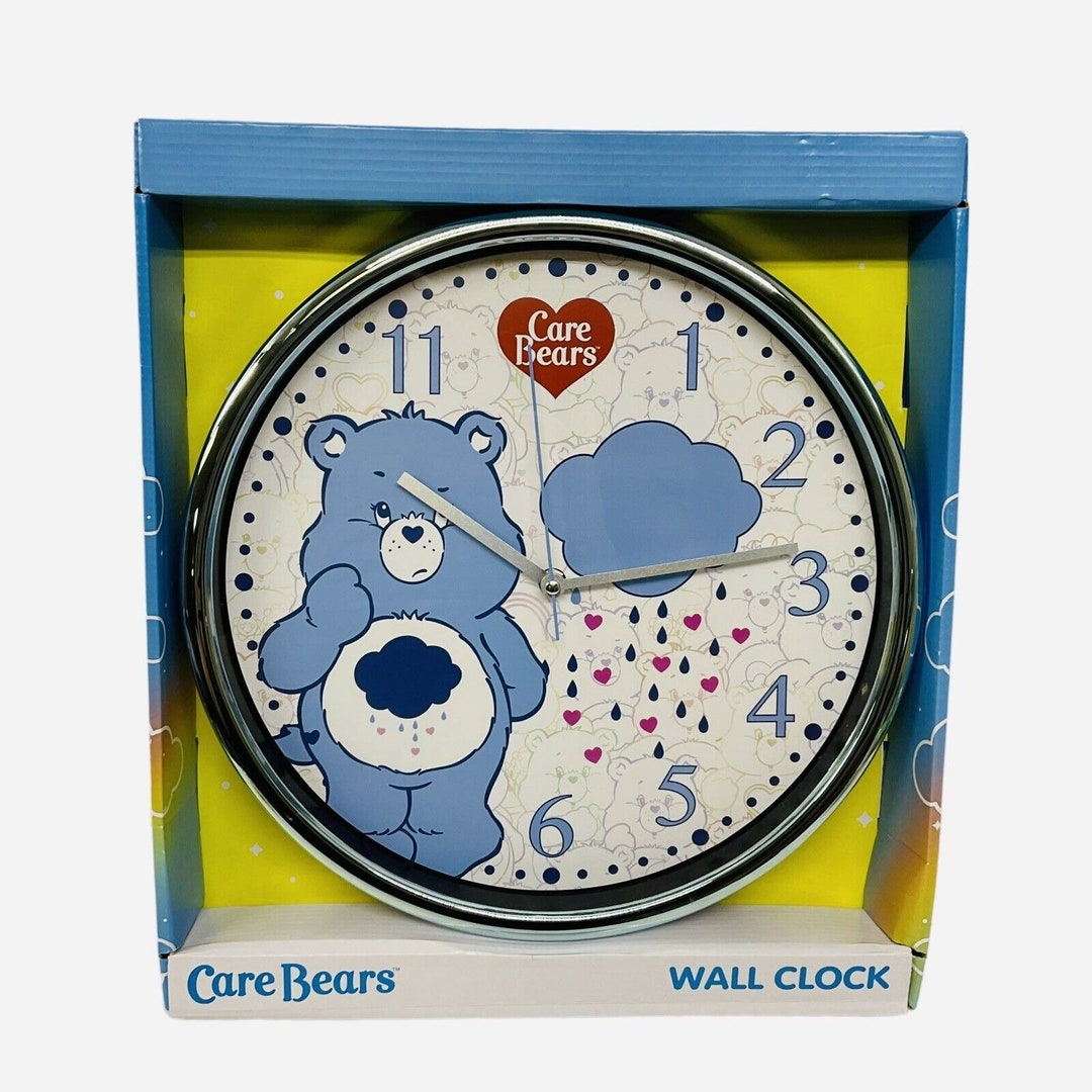 Care Bears Wall Clock Blue Grumpy Bear Rainy Clouds - Etsy