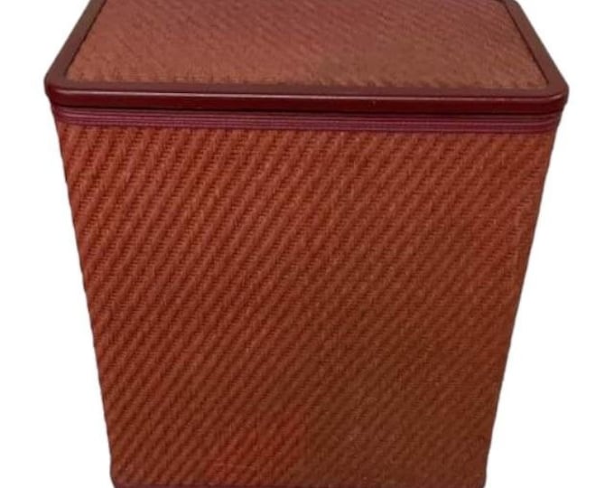 Vintage MCM Woven Wicker Boho Hamper Laundry Basket Large Clothes ...