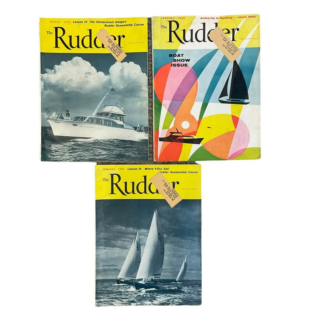 The Rudder Magazines 1959 Boat Show Issue Cruising Sailing Boating ...